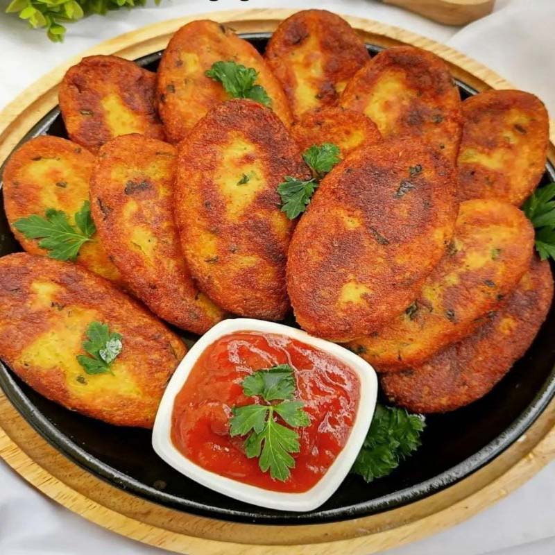 طرز تهیه کوکو سیب زمینی سوخاری ساده و خوشمزه